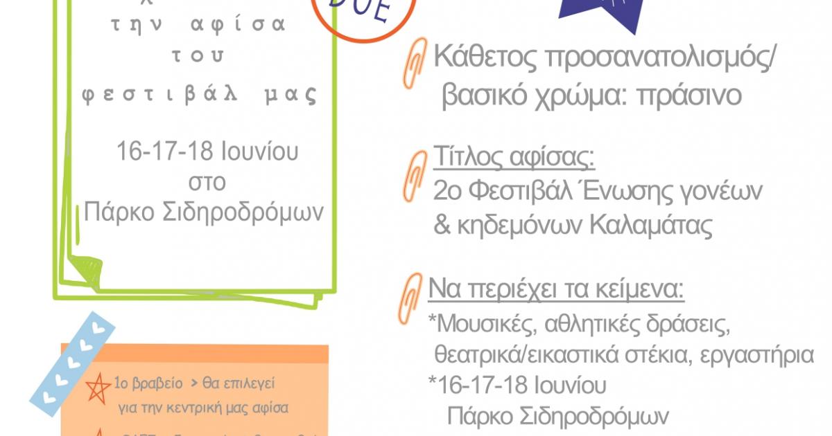 2ο Φεστιβάλ Γονέων Καλαμάτας: Tα παιδιά σχεδιάζουν στις 16-17-18/6 | Alfavita