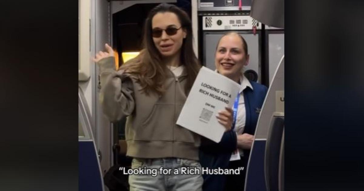Έκκληση γυναίκας για έναν «πλούσιο σύζυγο» σε αεροπλάνο... γίνεται viral! | Alfavita