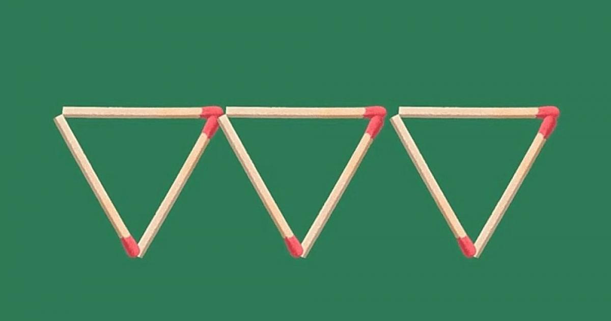 Μπορείτε να φτιάξετε 5 τρίγωνα μετακινώντας 3 σπίρτα σε λιγότερο από 15 δευτερόλεπτα | Alfavita