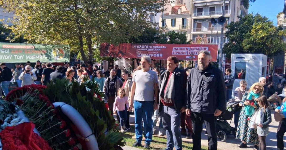 ΟΛΜΕ: Κατάθεση στεφανιού για την 52η επέτειο του Πολυτεχνείου | Alfavita