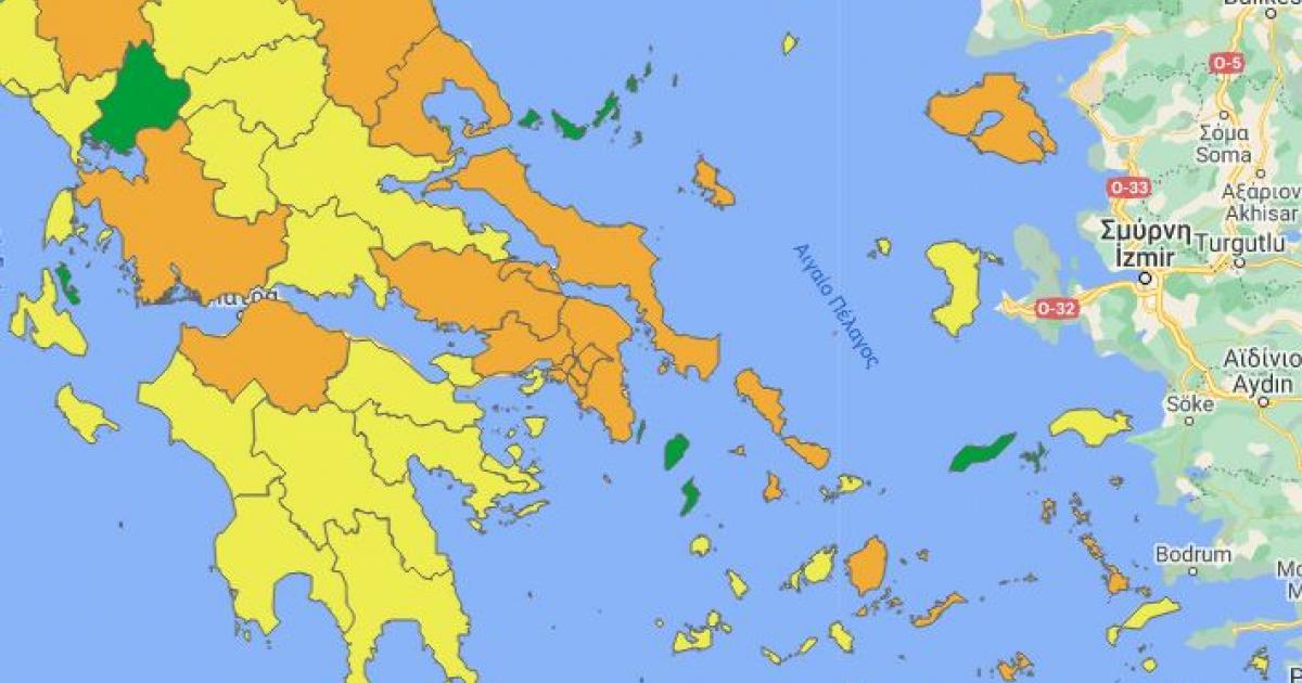Κορονοϊός: Ο νέος επιδημιολογικός χάρτης που παρουσίασε ο Χαρδαλιάς ...